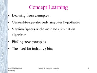 Concept Learning in Artificial Intelligence | PPT