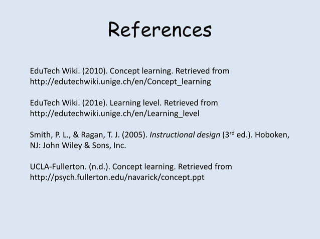 Concept learning presentation: overview | PPTX