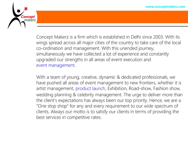 Event Management Company Profile | PPT