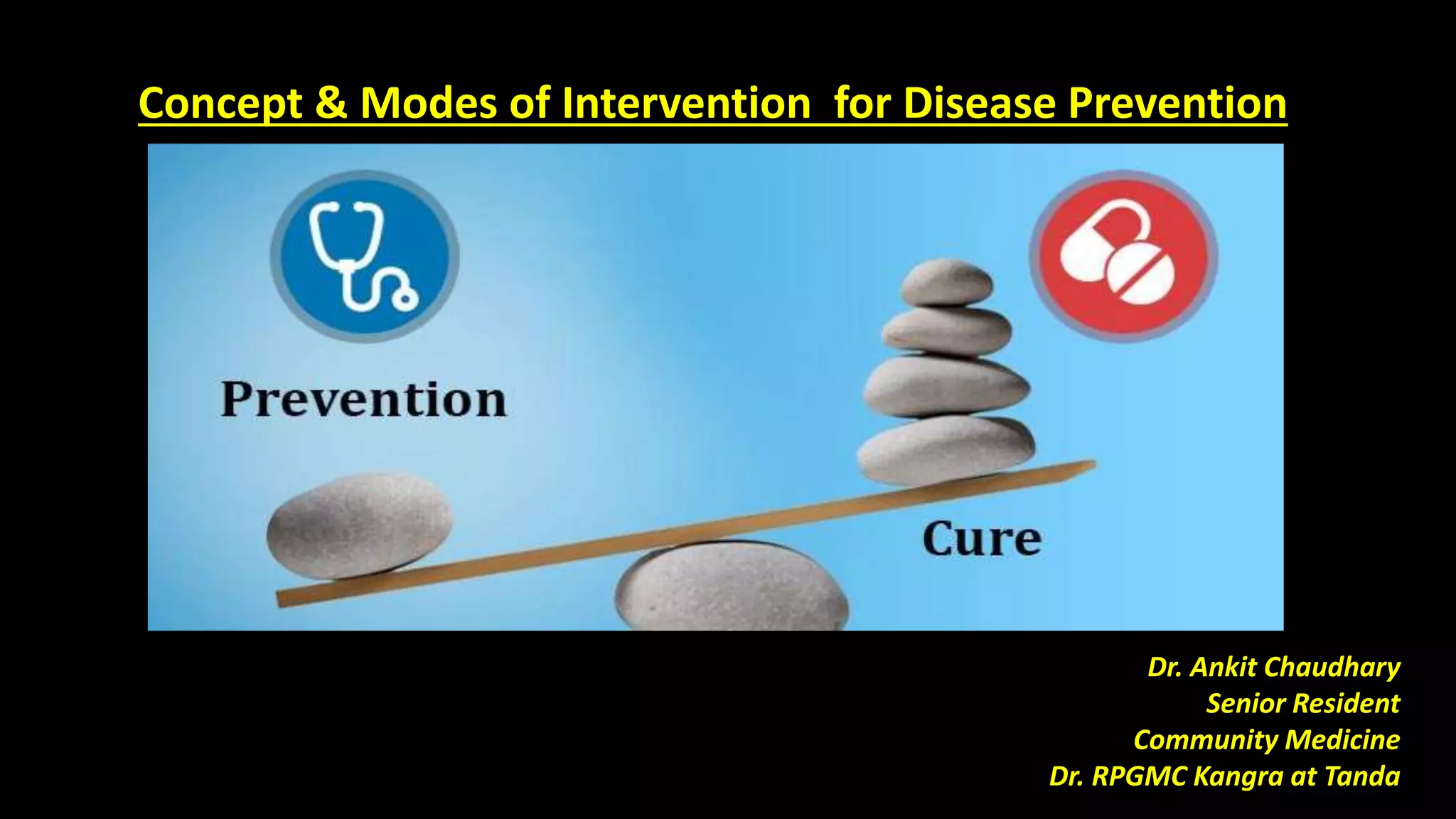 Concept and Modes of Intervention for Disease Prevention | PPTX
