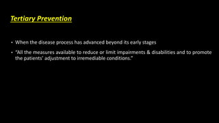 Concept and Modes of Intervention for Disease Prevention | PPTX