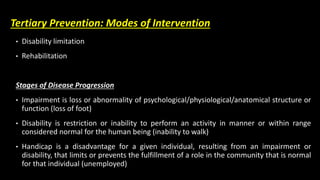 Concept and Modes of Intervention for Disease Prevention | PPTX
