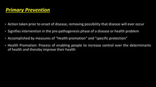 Concept and Modes of Intervention for Disease Prevention | PPTX