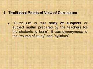 Concept, nature and purposes of curriculum | PPTX