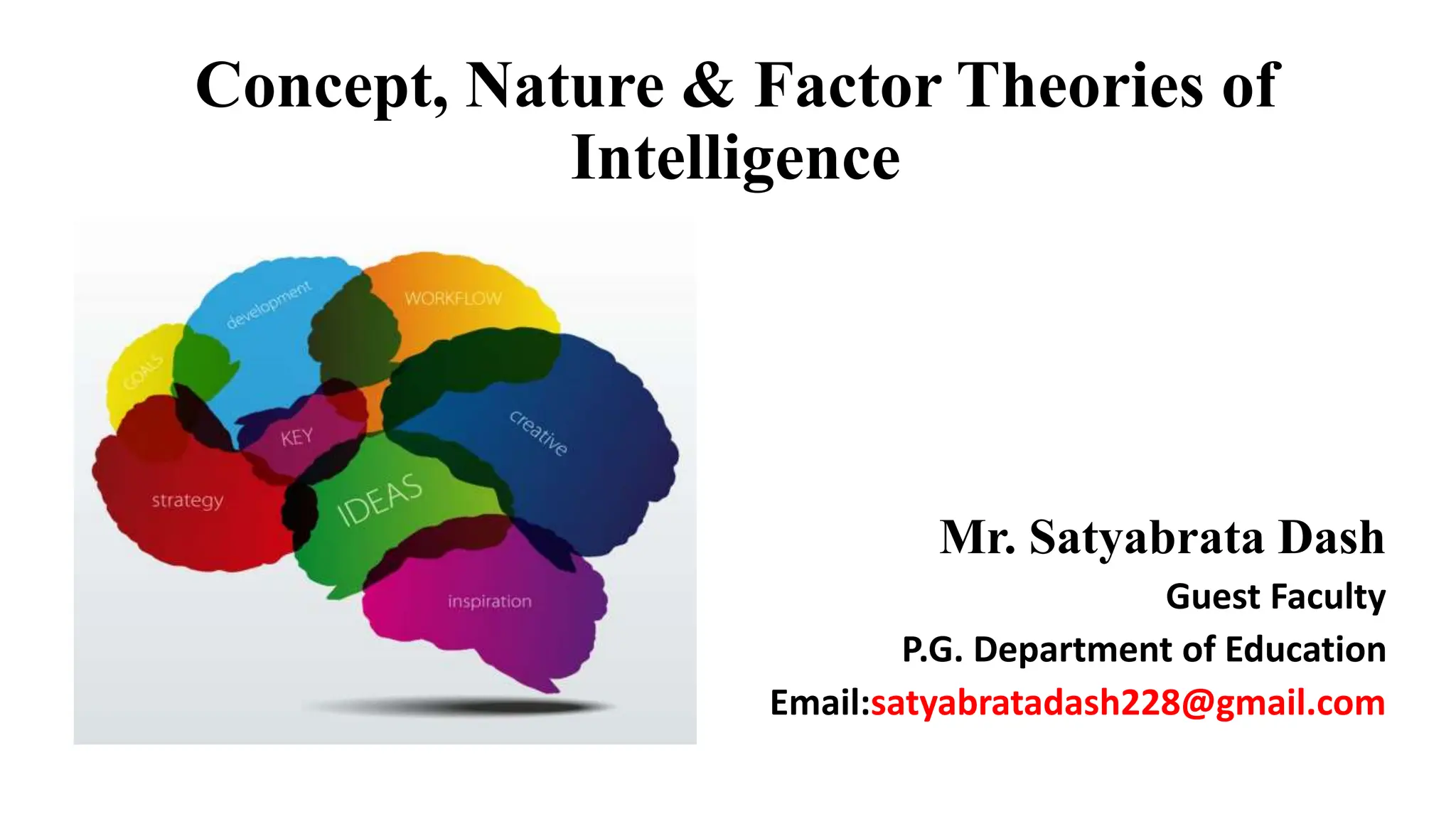 Concept, Nature & Factor Theories of Intelligence 1.pptx