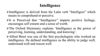 Concept, Nature & Factor Theories of Intelligence 1.pptx