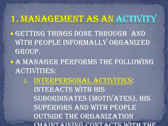 Concept, nature & purpose of management | PPT