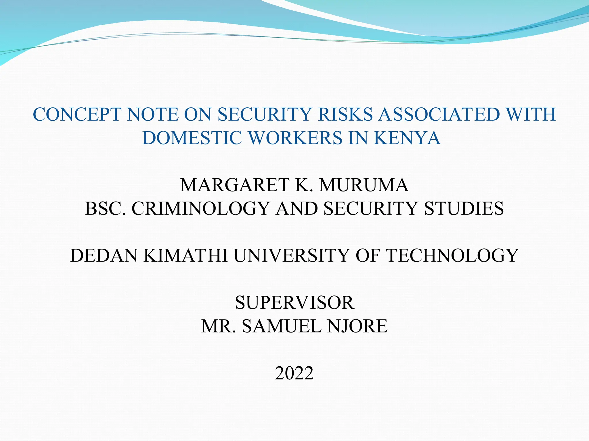 Research work Concept Note presentation ppt | PPT