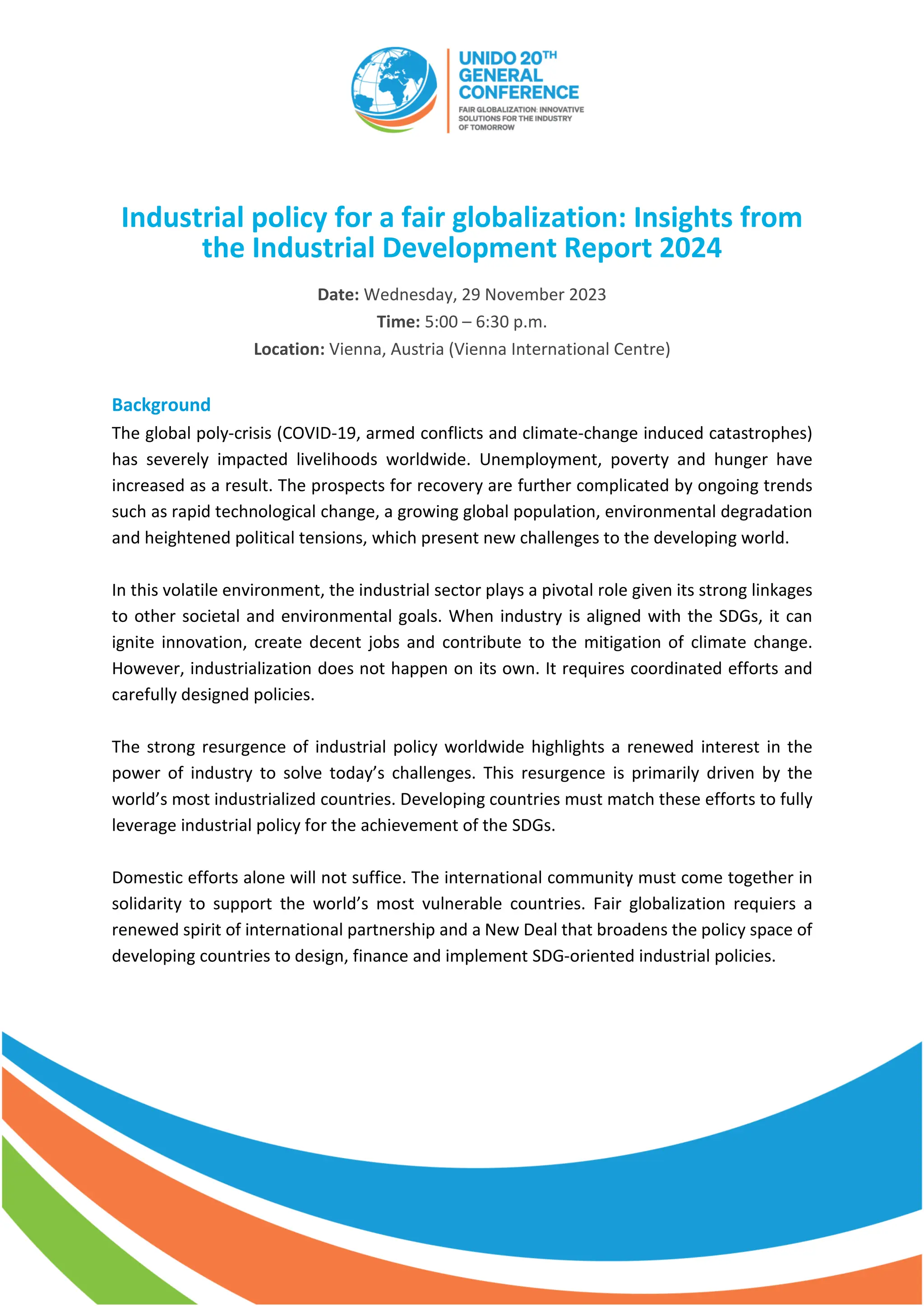 Industrial policy for a fair globalization Insights from the Industrial ...
