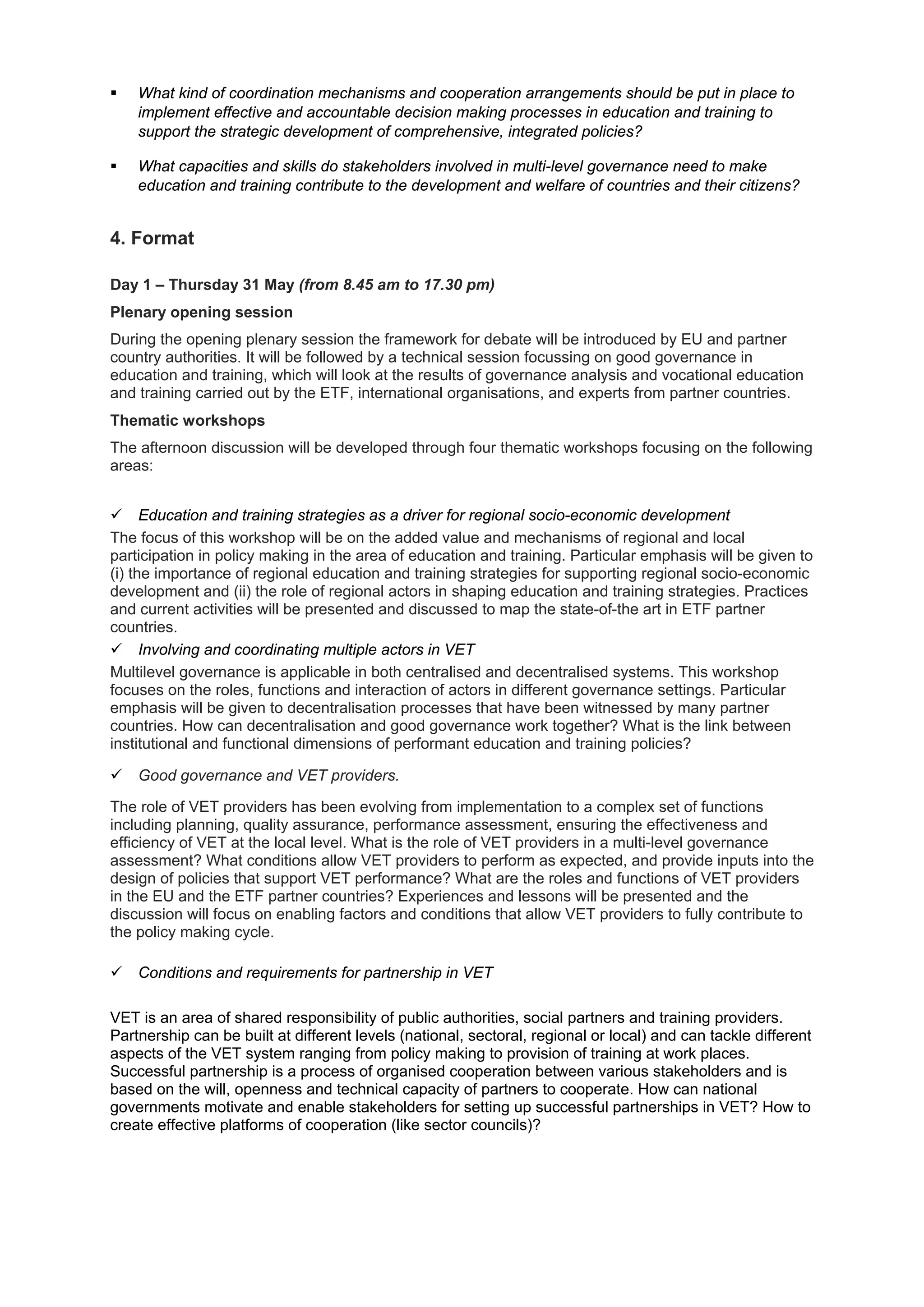 Multilevel Governance in Education and Training: Concept Note EN | PDF