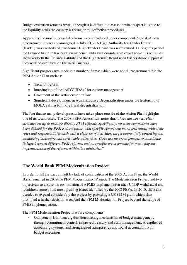 Concept note for updating yemen pfm action plan