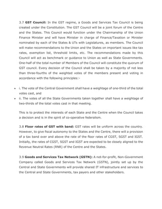 Concept note of Goods & Service Tax (GST) in India | PDF