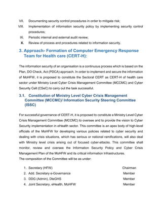 Computer Emergency Response Team for Health Care Sector (CERT-H) | PDF
