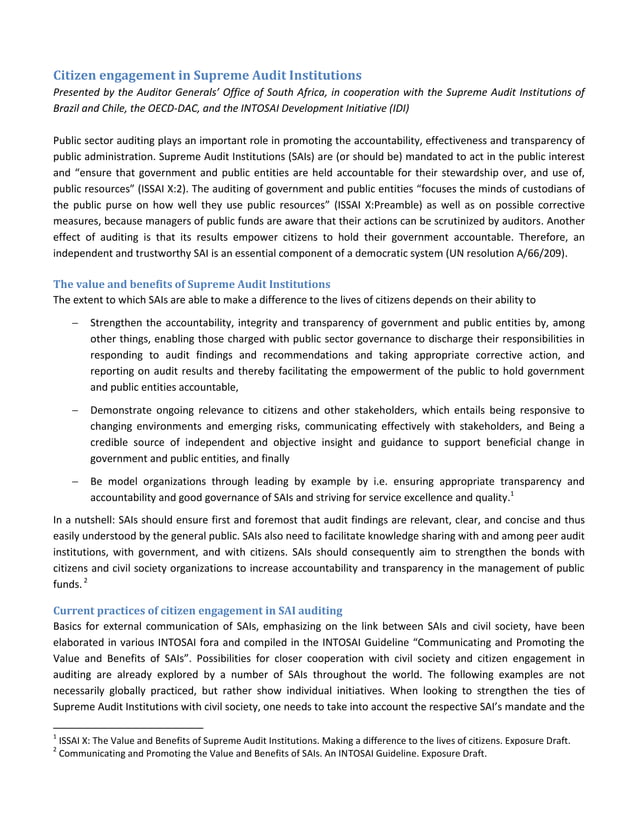 Concept notes on accountable and inclusive institutions | PDF