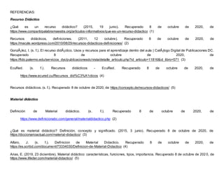 CUADRO COMPARATIVO: RECURSO DIDÁCTICO, MATERIAL DIDÁCTICO, OBJETO DE ...