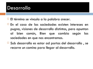 Concepto De Desarrollo | PPT