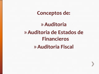 Concepto de auditoria | PPTX