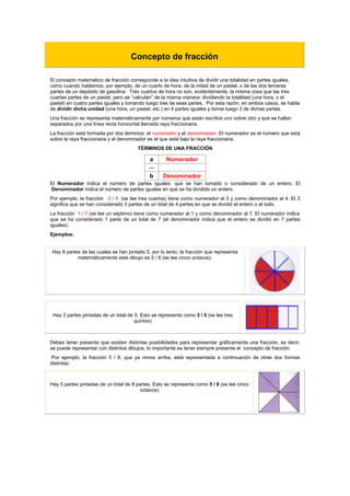 Concepto de fracción | DOC