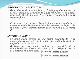 Concepto De Matriz, Tabla de verdad y logica matematicas | PPT