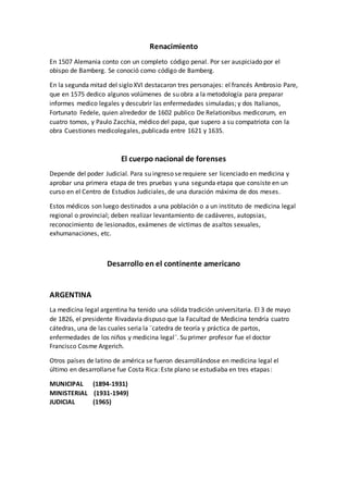 Concepto de medicina legal | DOCX
