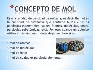 Concepto de mol | PPTX