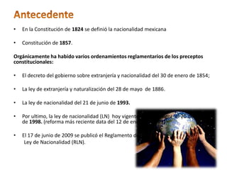 La Doble nacionalidad en Mexico | PPTX