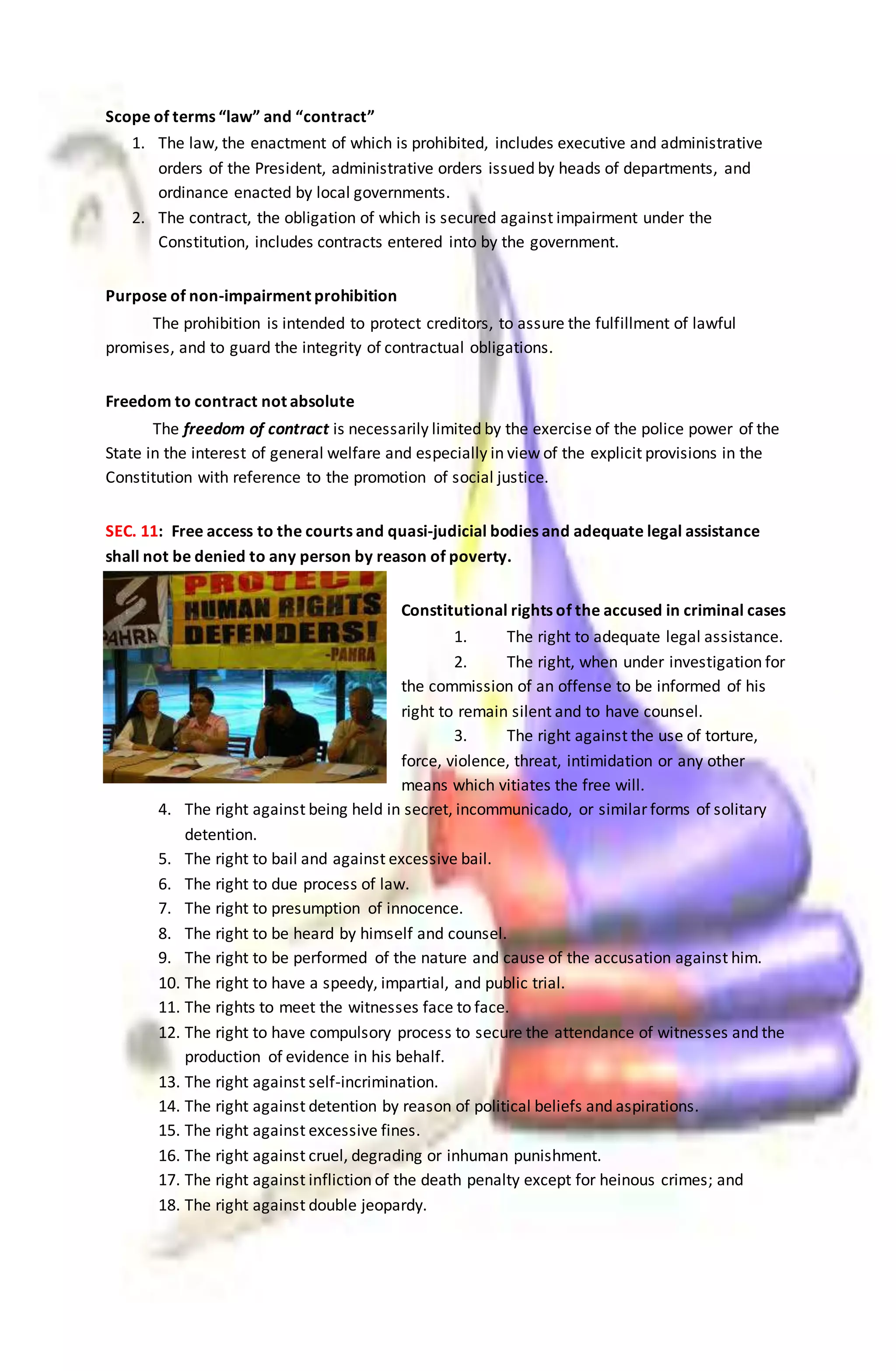 Concept of Bill of Rights (Philippines) | DOCX