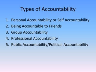 Concept of Accountability In Public Service | PPTX