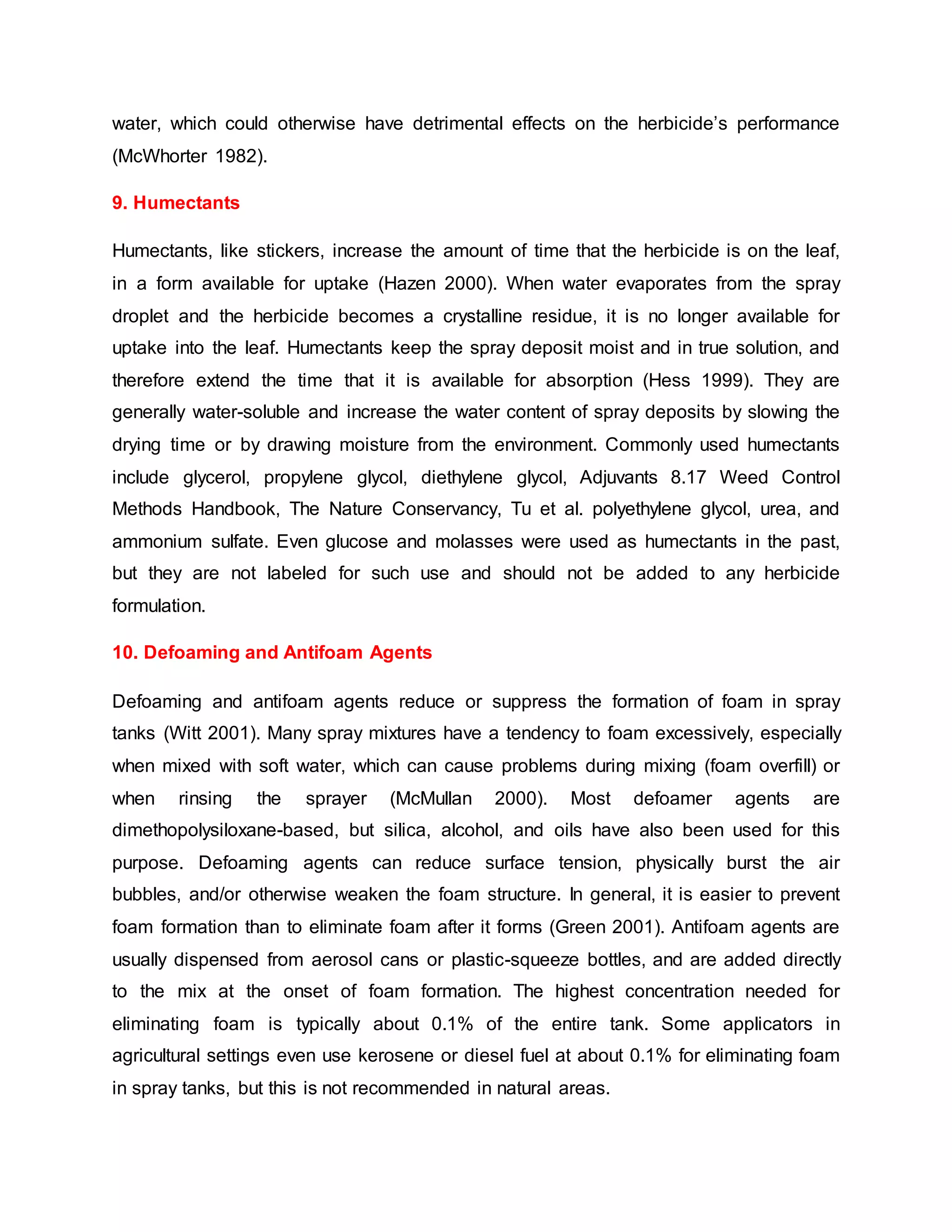 Concept of adjuvents and surfectants | DOCX