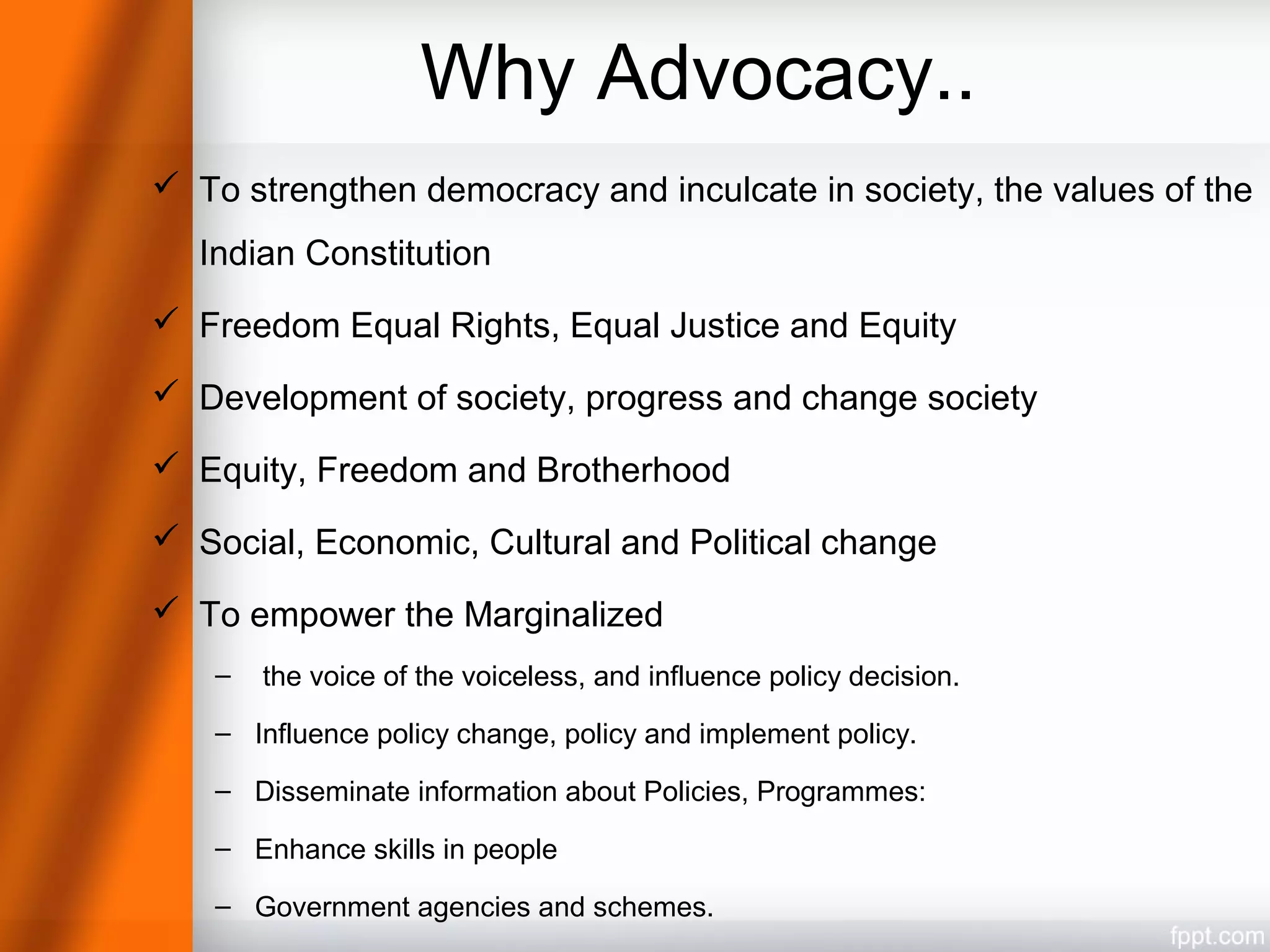 Concept of advocacy | PPT