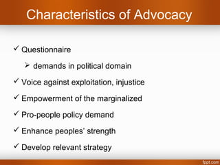 Concept of advocacy | PPT