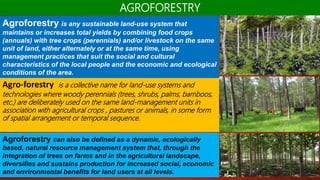 Concept of agro forestry | PPTX