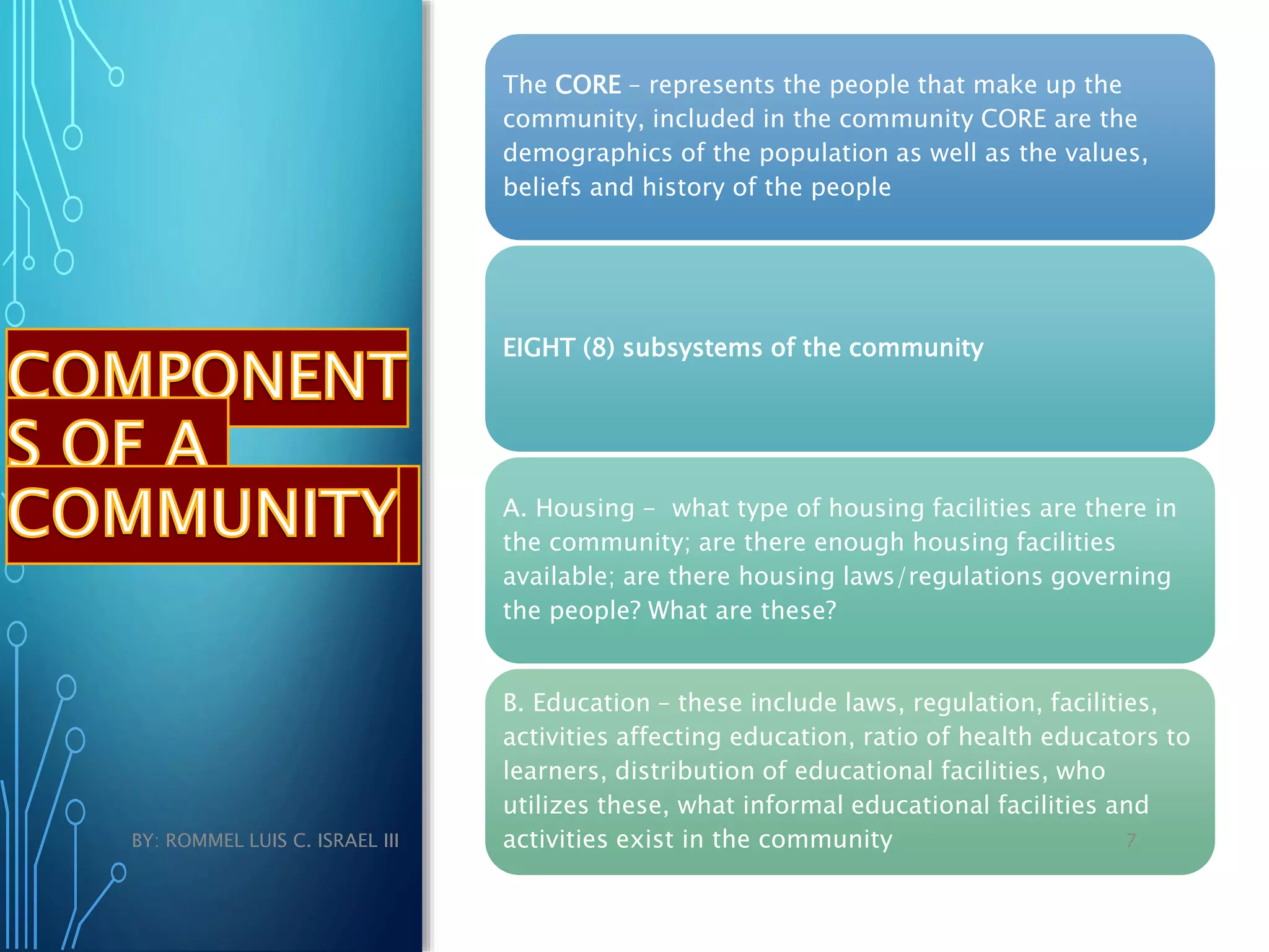 CONCEPT OF A HEALTHY COMMUNITY | PPTX