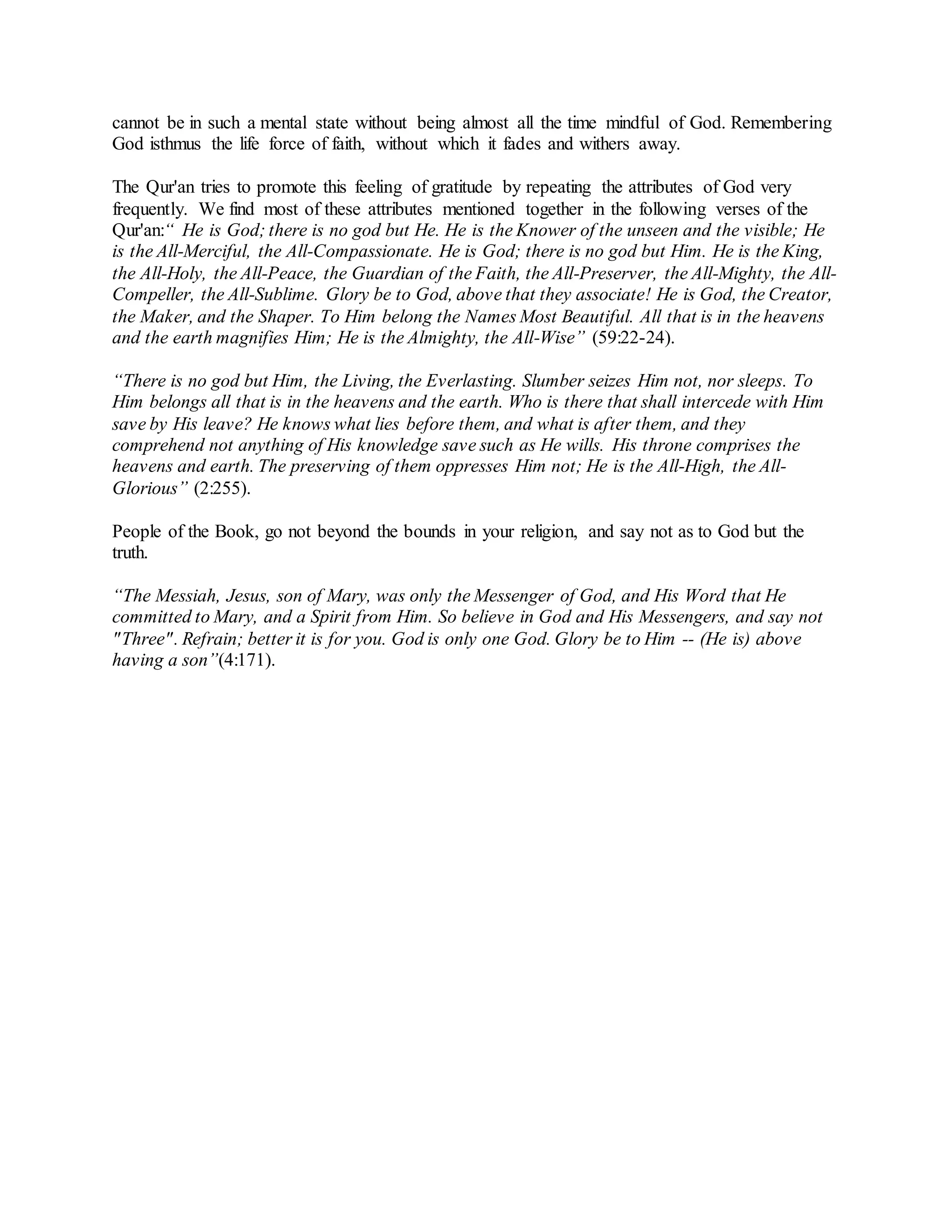 Concept of Allah in islam | DOCX