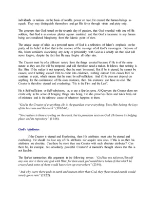 Concept of Allah in islam | DOCX