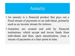 Concept of annuity | PDF
