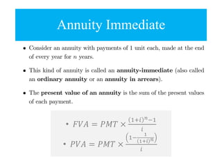 Concept of annuity | PPT