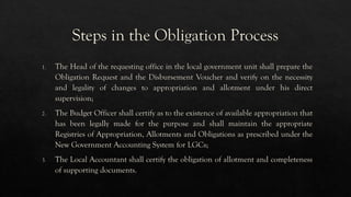 Concept of appropriation, allotment and obligations | PDF