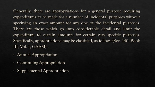 Concept of appropriation, allotment and obligations | PDF | Law