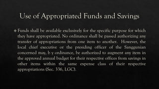 Concept of appropriation, allotment and obligations | PDF