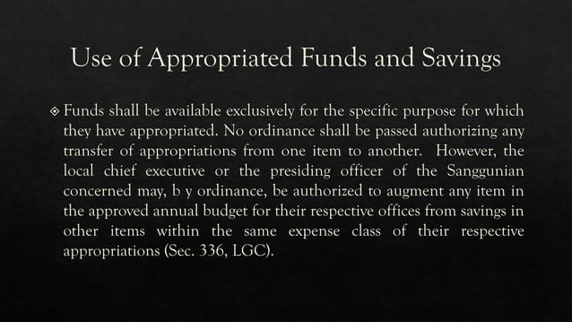 Concept of appropriation, allotment and obligations | PDF | Law