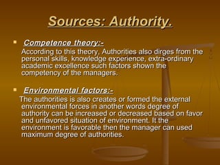 Concept & Types of authority | PPT