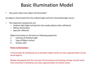 Concept of basic illumination model | PPTX