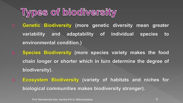 Concept of biodiversity | PPT