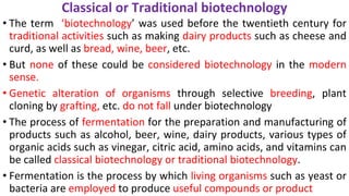 Concept of biotechnology | PPTX