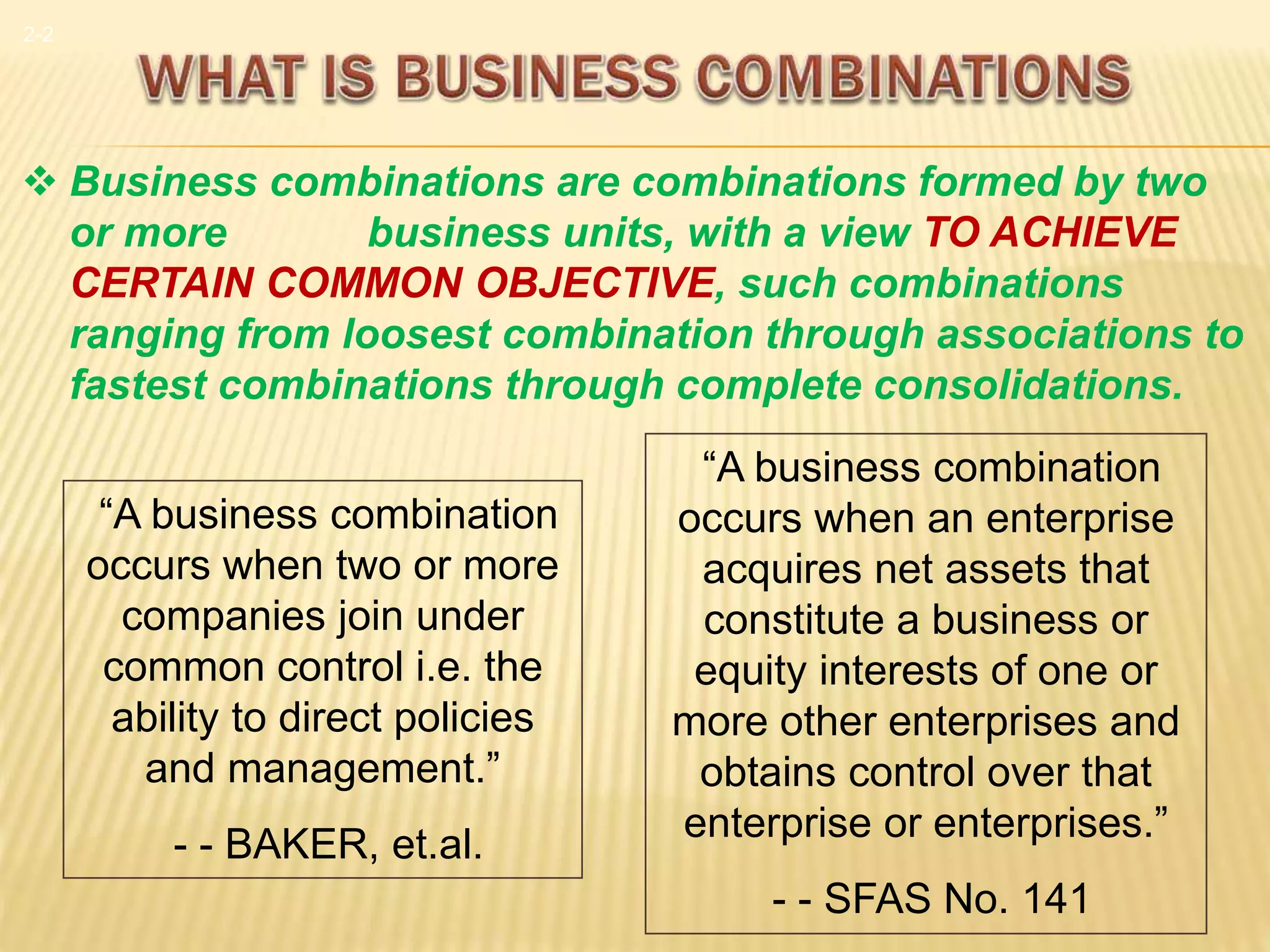 Concept of business combination | PPT