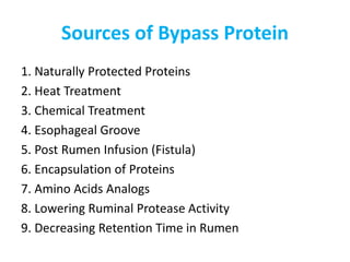 Concept of bypass protein | PPTX