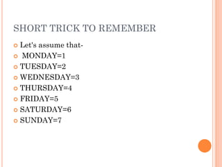 Concept of calendar reasoning | PDF