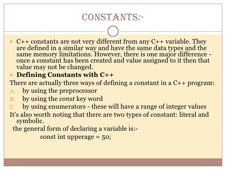 Concept Of C++ Data Types