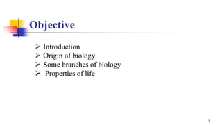 Overview of Biological Concepts and Principles | PPTX